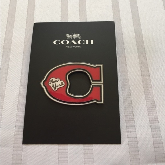 Coach | Jewelry | New Coach Signature Big C Varsity Letter Ny Pin ...
